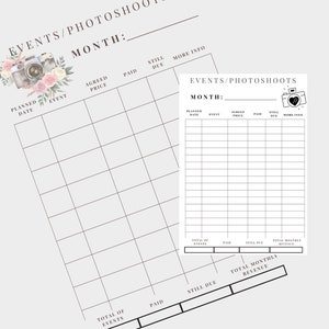Printable Photography Planner Undated Daily Planner Monthly Planner for ...
