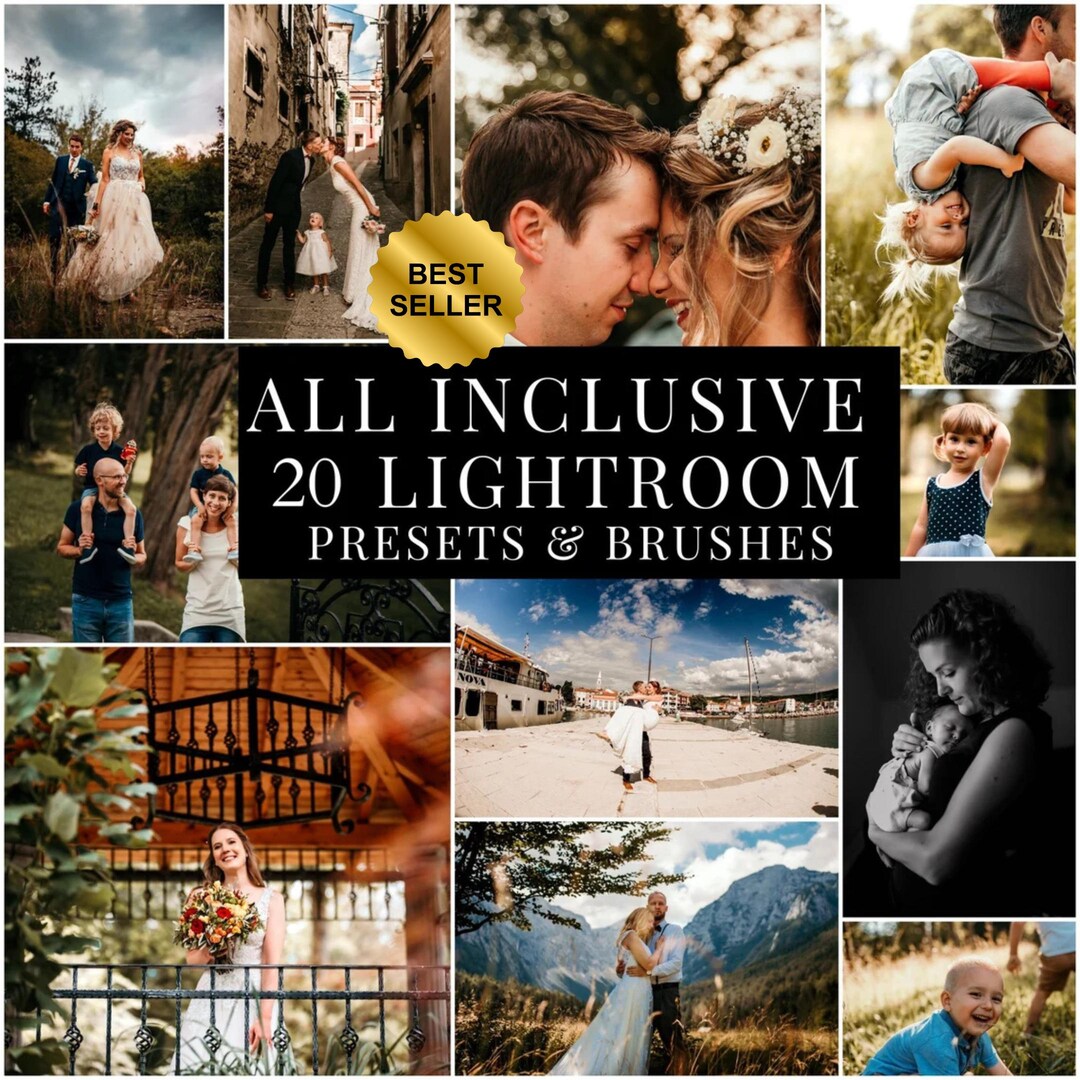 Lightroom Presets Brushes Bundle, Wedding, Family, Portrait Photography ...