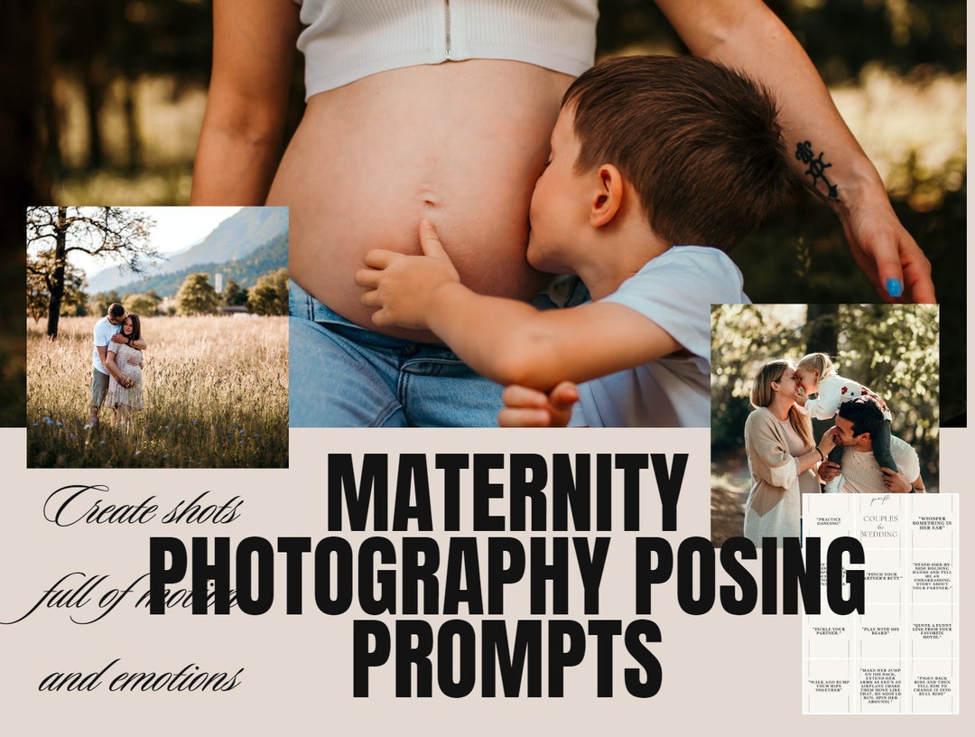 Maternity Posing Prompt Cards for Photographers | Family Poses | Posing ...