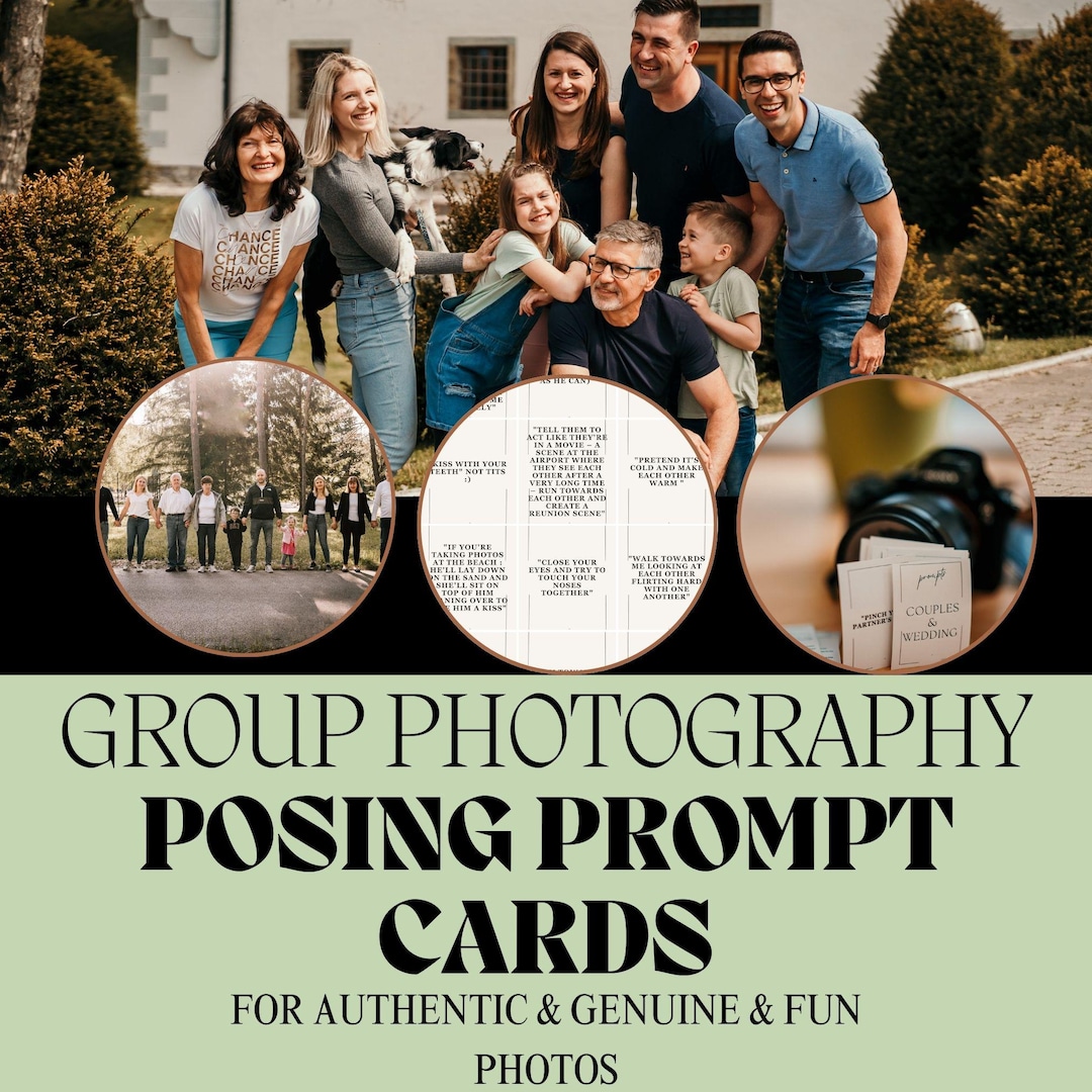 Group Photography Posing Cards I Printable Posing Guide for ...