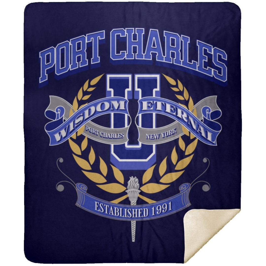 PCU Premium Sherpa Blanket 50x60 Port Charles University - Etsy