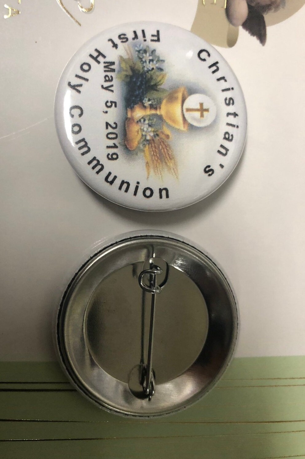 Personalized First Holy Communion Chalice Buttons (15 PACK) Favors 1.5 ...