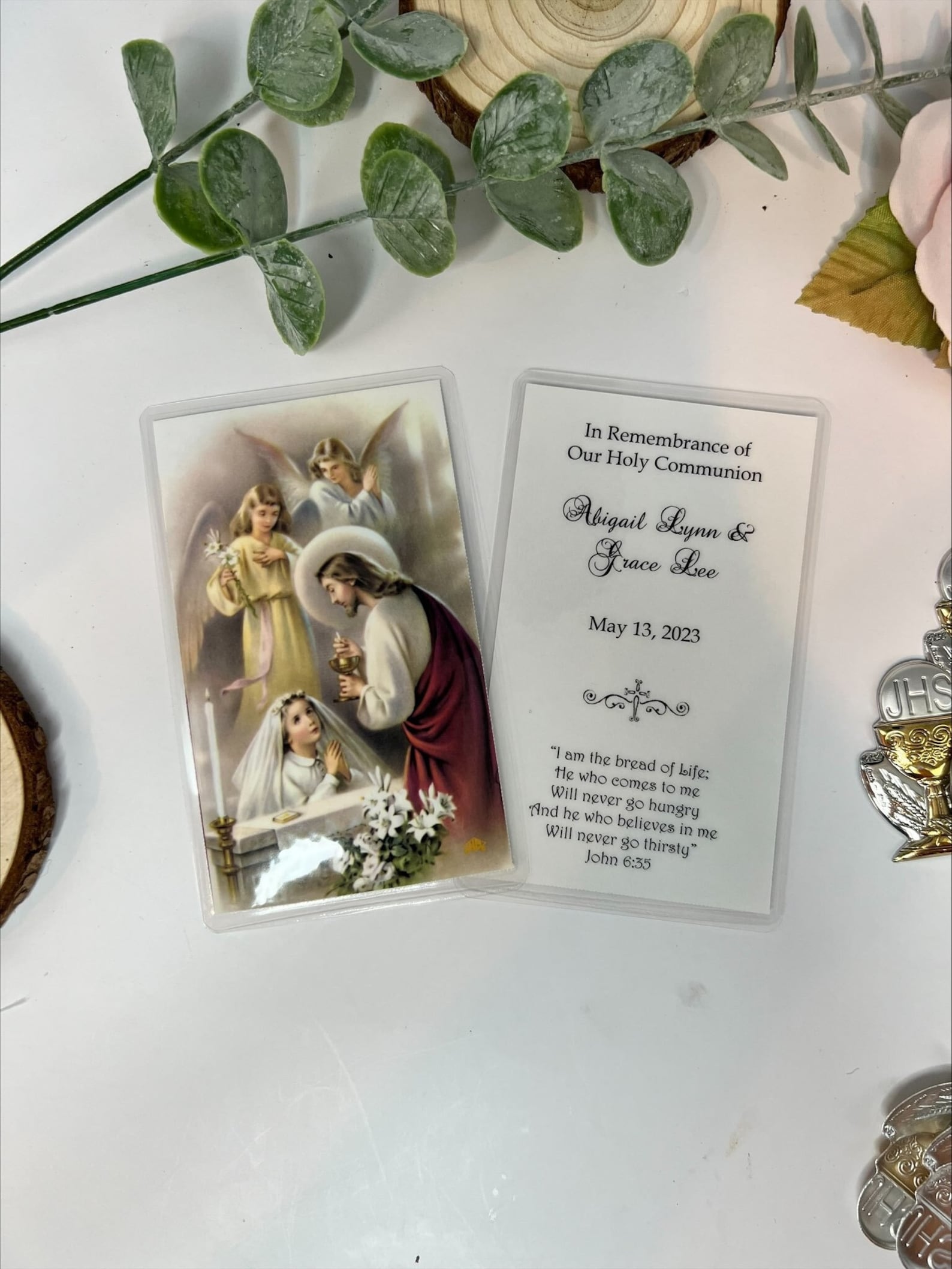 Personalized Italian First Holy Communion Remembrance Cards Communion ...