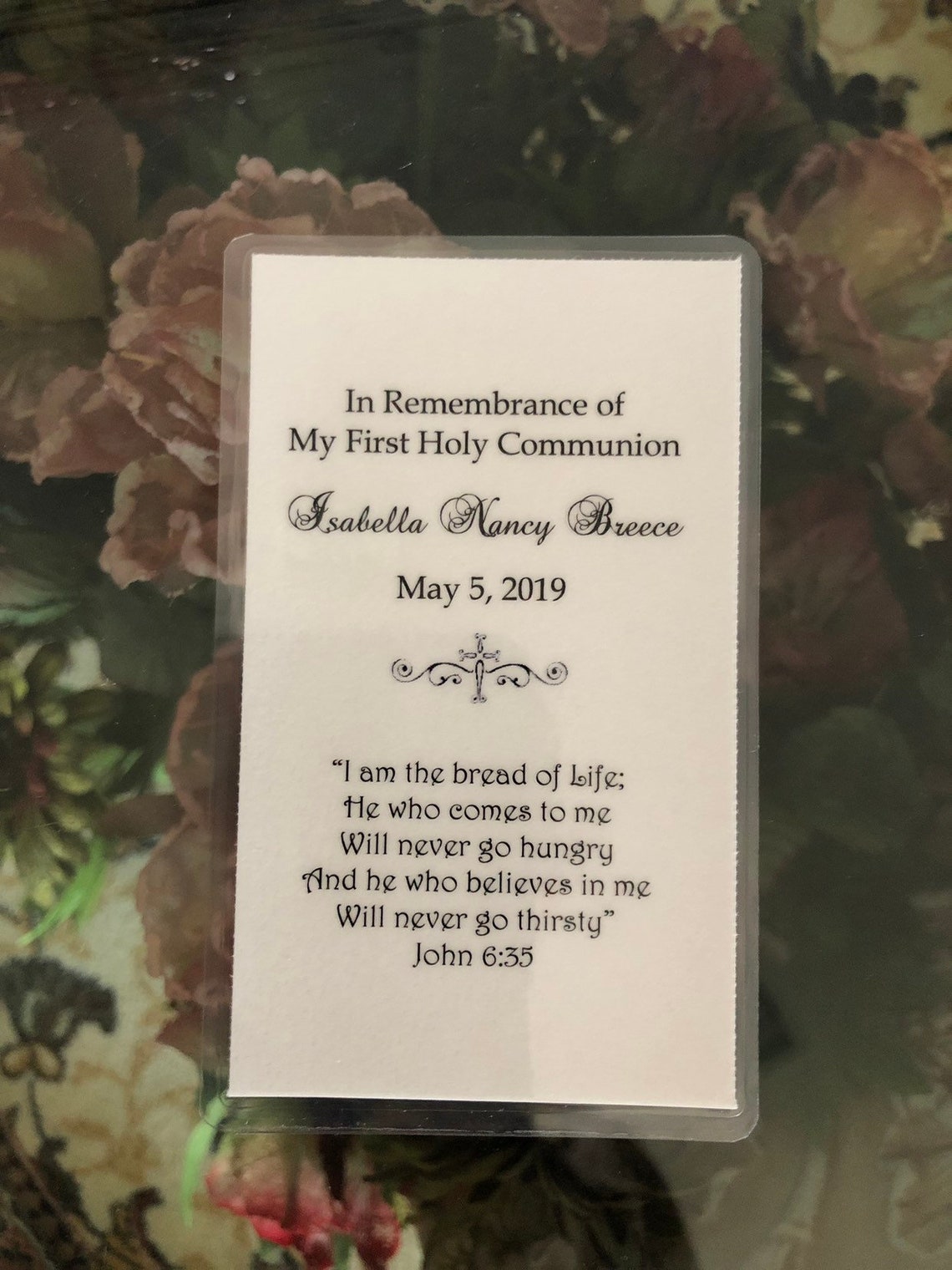 Personalized Italian First Holy Communion Remembrance Cards Communion ...