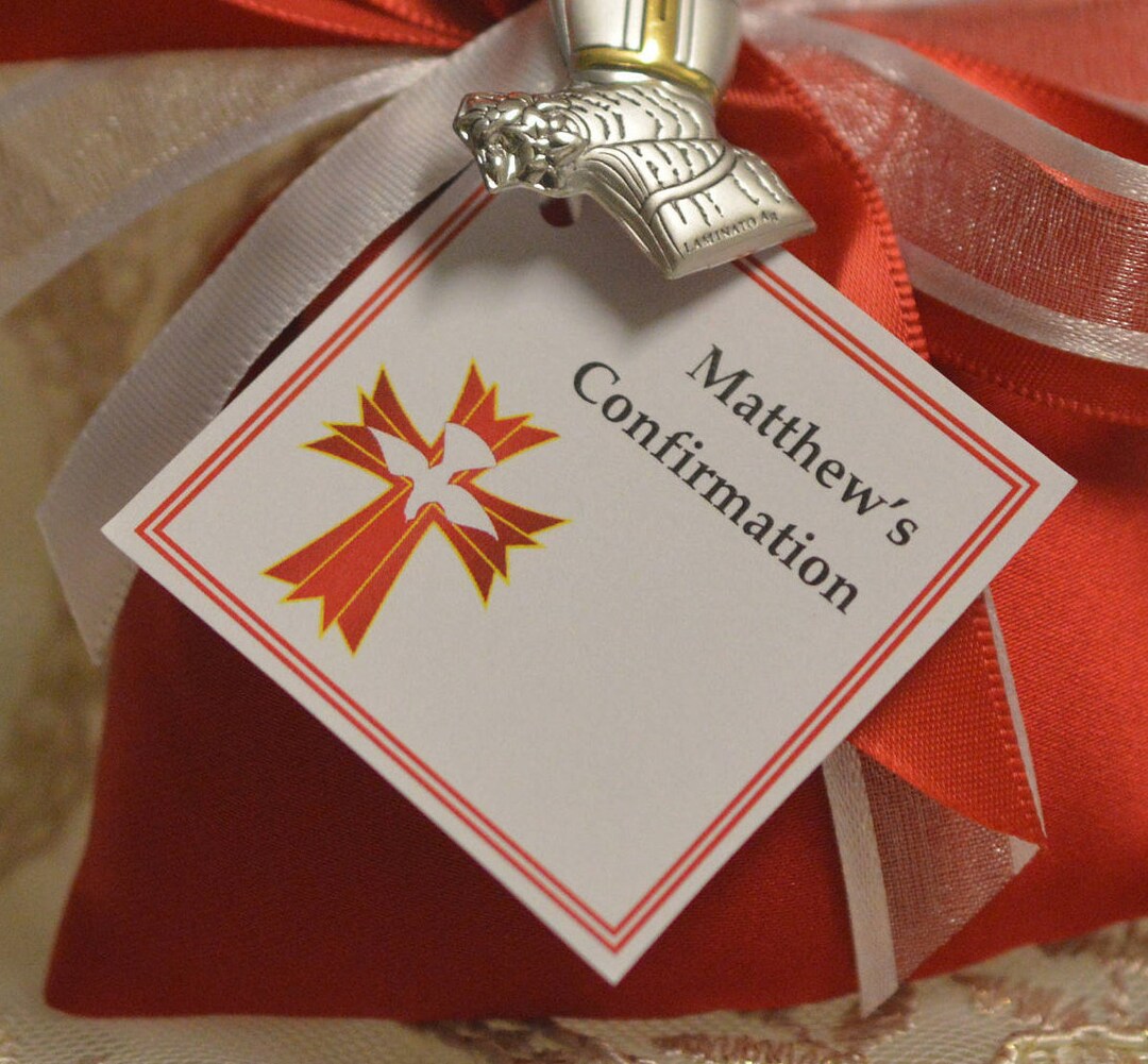 LOT of 10 Confirmation Favor Tags, Holy Confirmation Gift Tag - Etsy