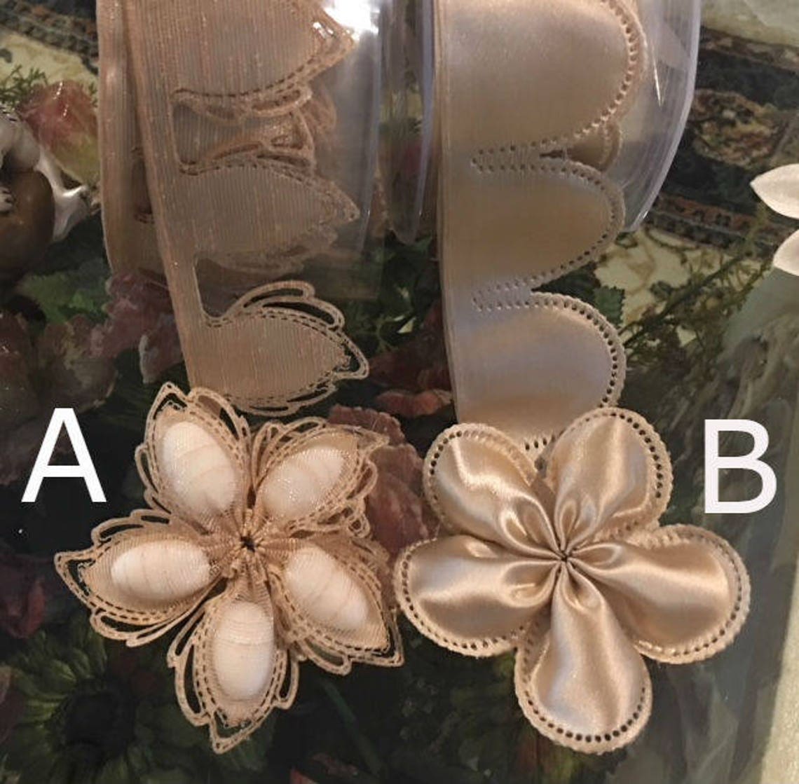 DARK IVORY Coccarde Ribbons Made in Italy, Confetti Flowers, Jordan ...