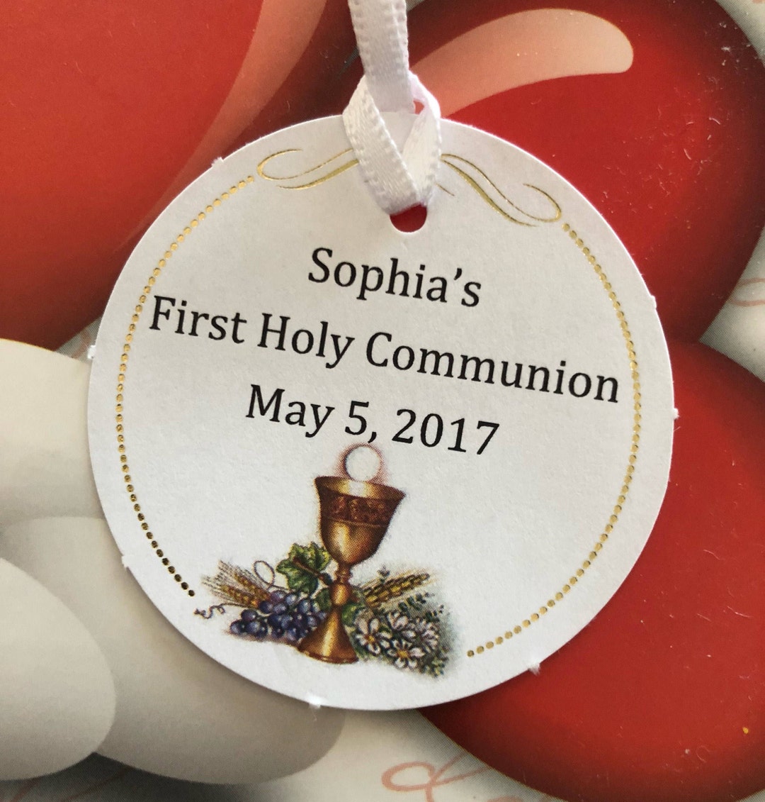 First Holy Communion Favor Tags, Italian Favor Tags, Thank You Tags ...