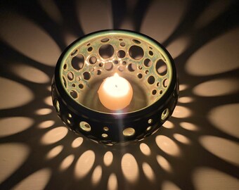 Stoneware Luminary Pottery Candle Holder Ceramic Luminary - Etsy