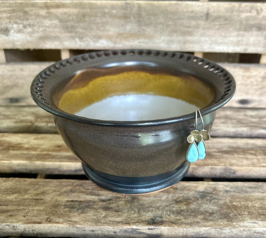 Large Pottery Earring Bowl - Ceramic Jewelry Holder - Earring Holder - Etsy