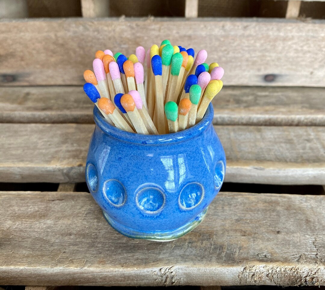 Handmade Pottery Match Holder Match Striker Ceramic Match Holder and ...