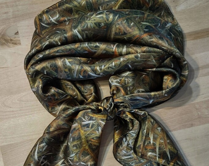 Wild Rag 100% SILK 834 Deer Antler Camo Camouflage Cowboy Western Neck ...