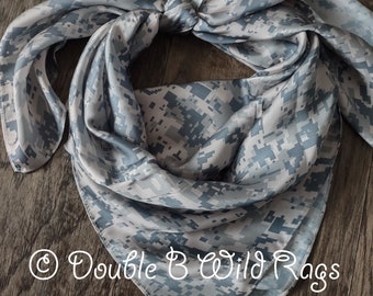 Wild Rag 100% SILK 834 Deer Antler Camo Camouflage Cowboy Western Neck ...