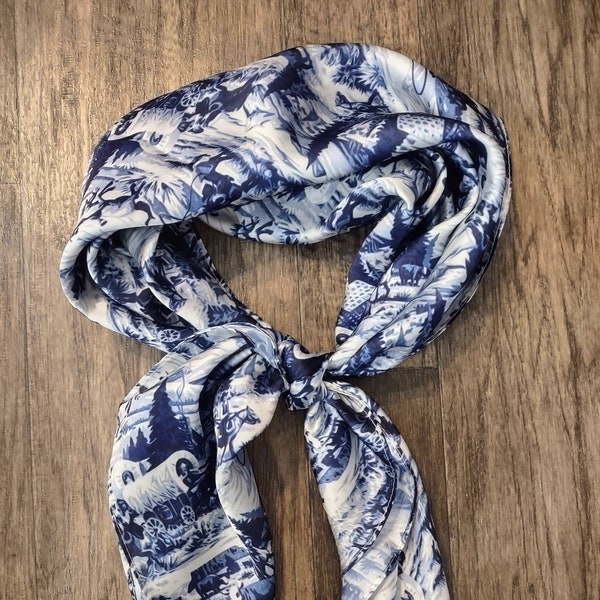 Navy Blue Scarf - Etsy