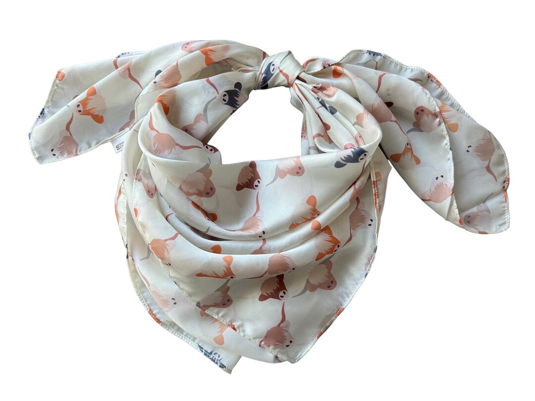WILD RAG Ivory Highlander Cowboy Western Neck Scarf Bandanna by Double ...