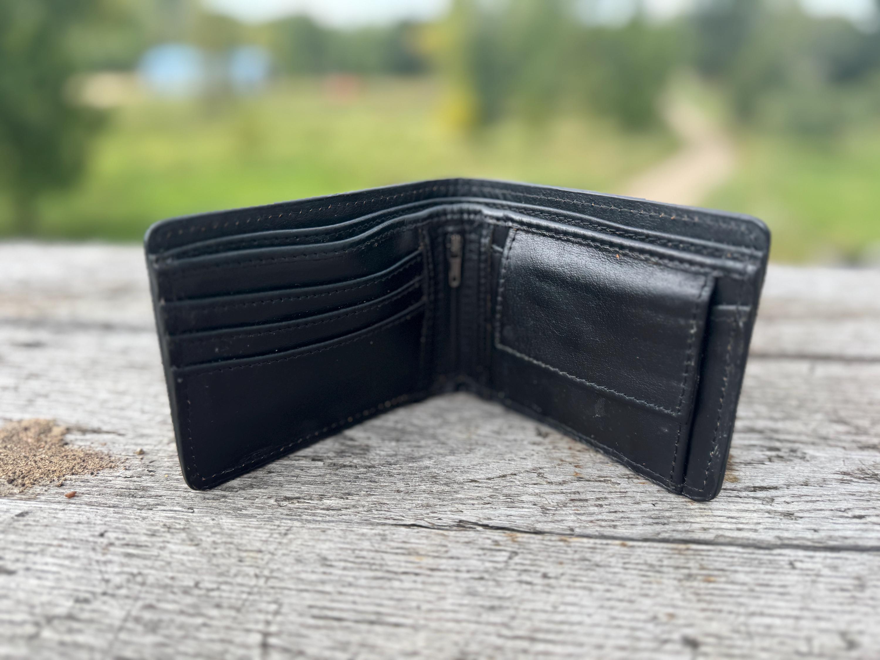 Men’s Western Bi-fold Wallet Tooled Floral and Basketweave Details by ...