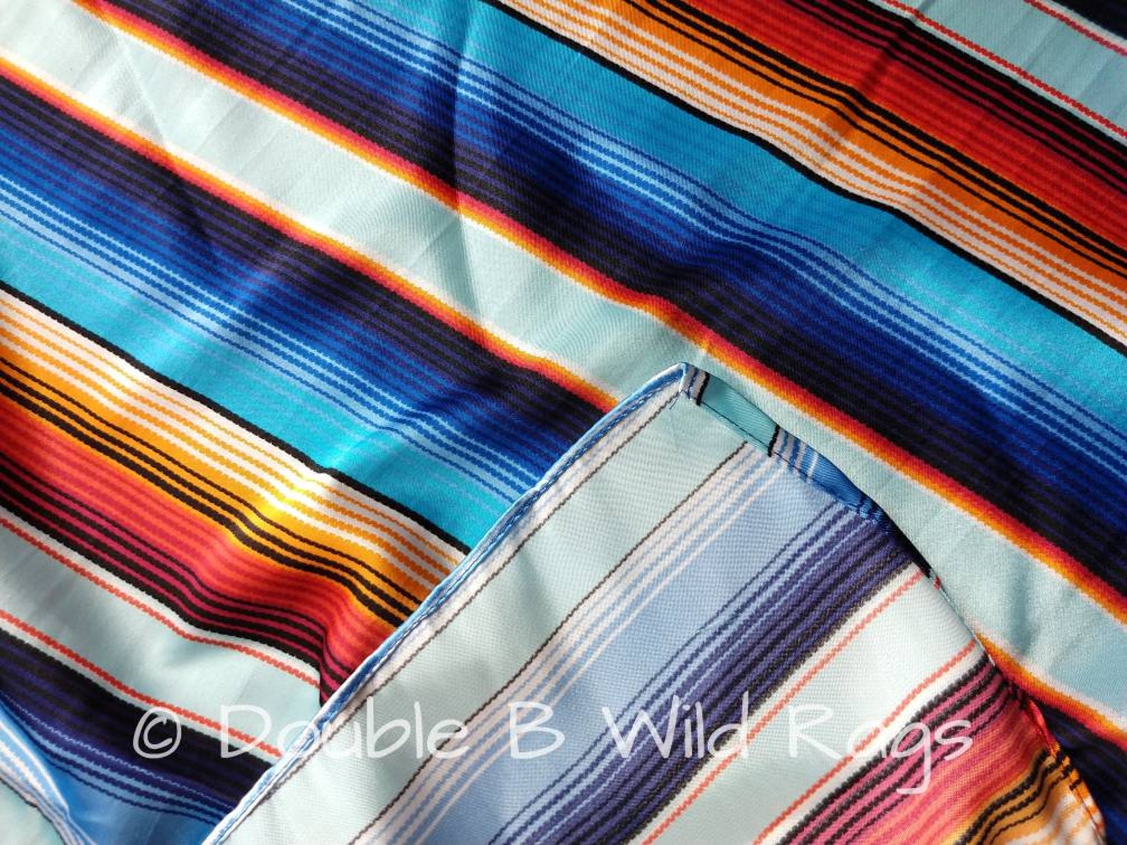 Wild Rag SERAPE 101 Blue Orange Red Cowboy Western Neck | Etsy