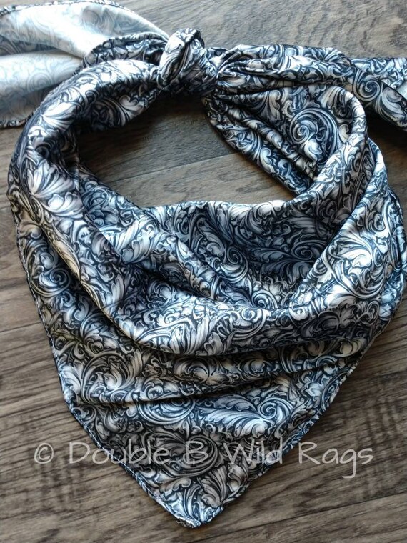 Wild Rag Engraved Sterling Silver Print Cowboy Western Neck | Etsy