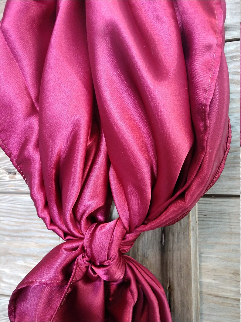 Wild Rag Deep Burgundy Red Cowboy Western Neck Scarf Bandanna - Etsy
