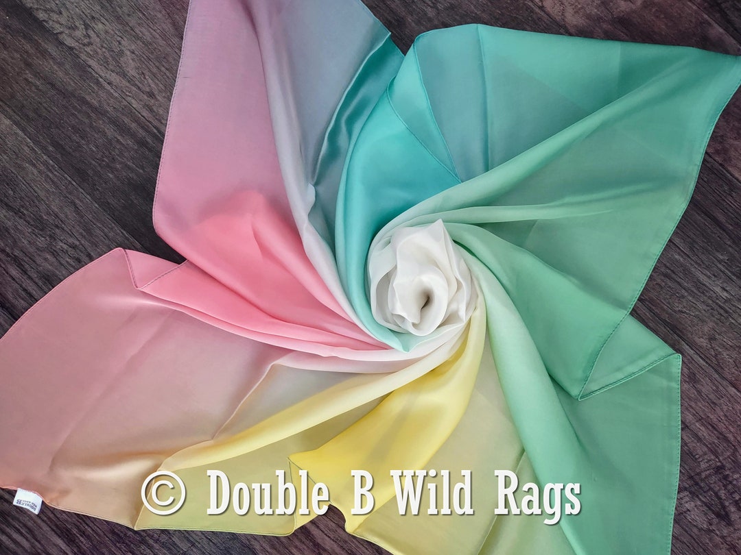 BARGAIN WILD RAG Ombre Pastel Pink Yellow and Green by Double B Wild ...
