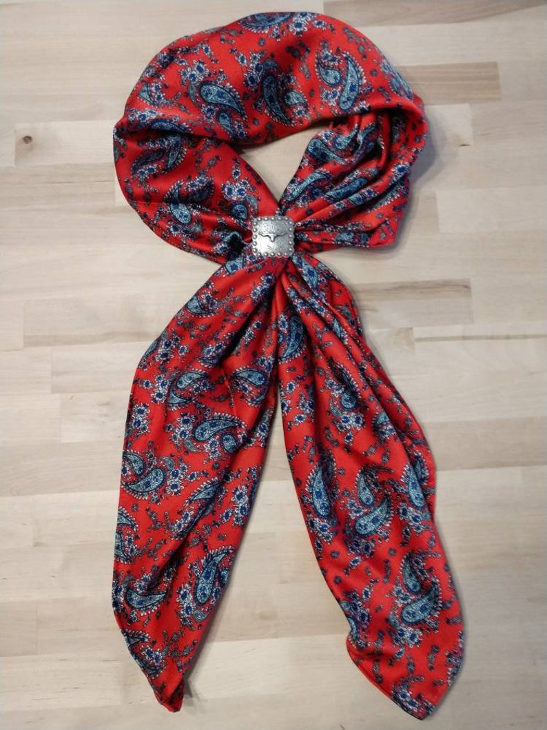 Wild Rag PAISLEY 101 Retro Red Cowboy Western Neck Scarf Bandanna by ...