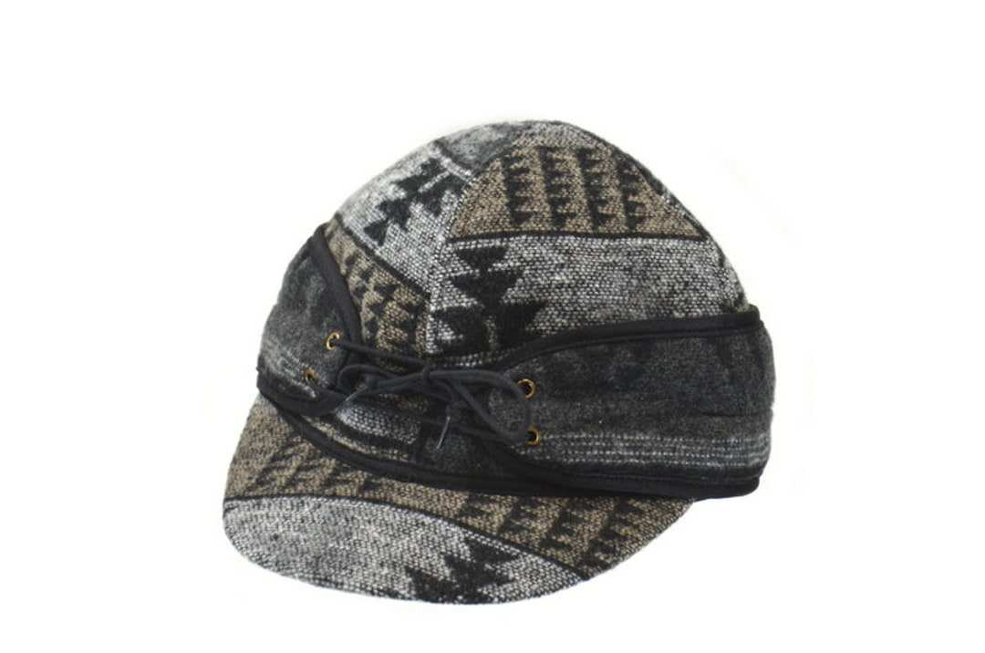 Stockman's Wool Hat Charcoal Grey Aztec Pattern Railroad Cattleman's ...