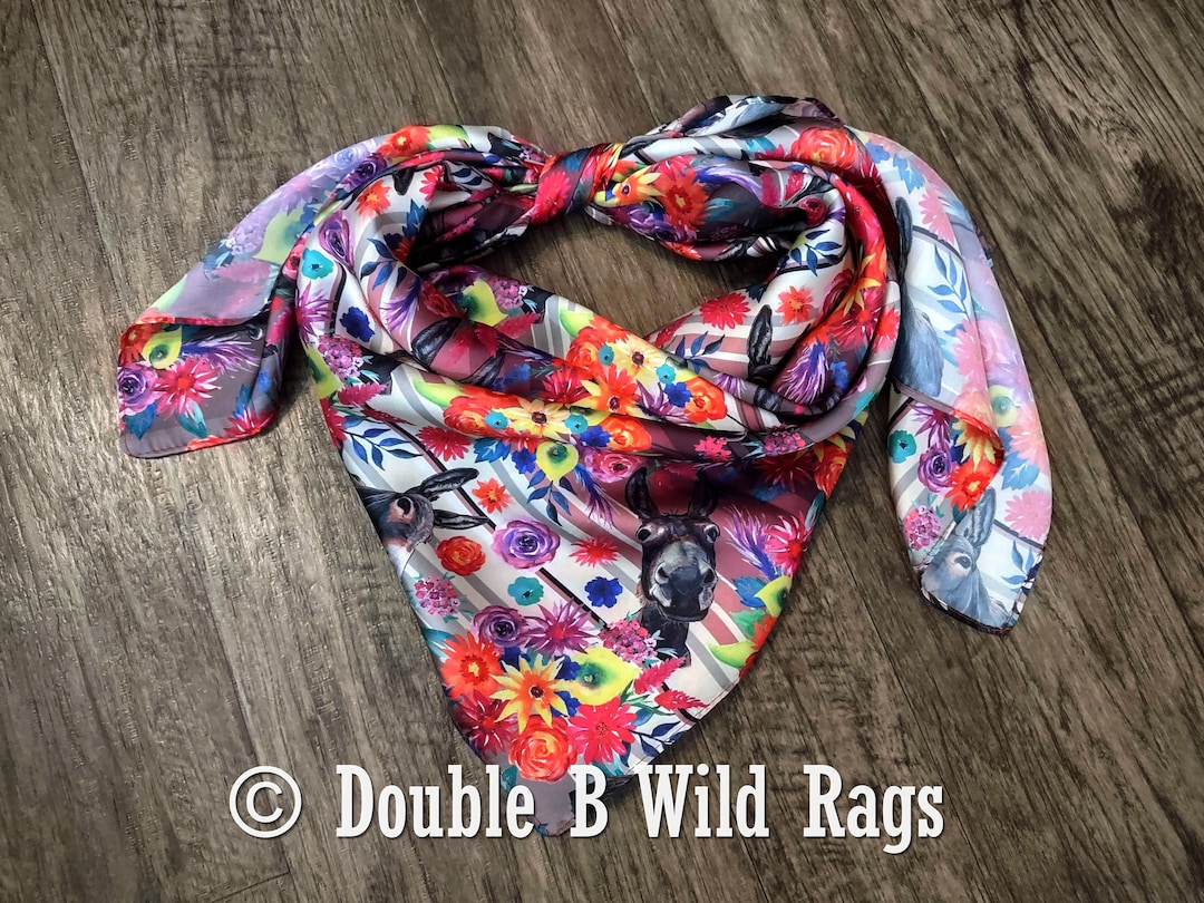 Wild Rag Donkey Burro Serape BROWN Western Cowboy Neck Scarf Bandana by ...