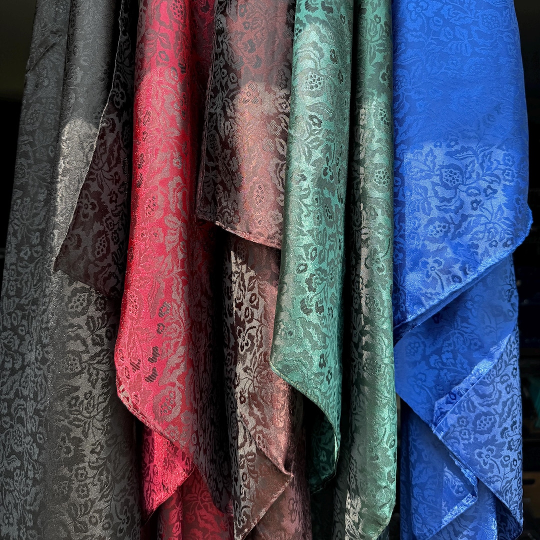 Wild Rag FLORAL JACQUARD Red Black Blue Brown Green Cowboy Western Neck ...