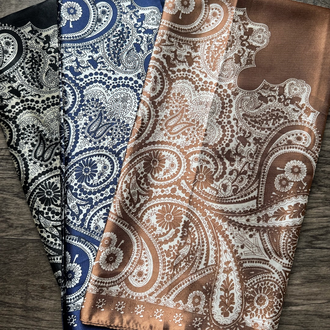 Wild Rag BARGAIN CORNER Vintage Paisley Bandana Print Cowboy Western ...