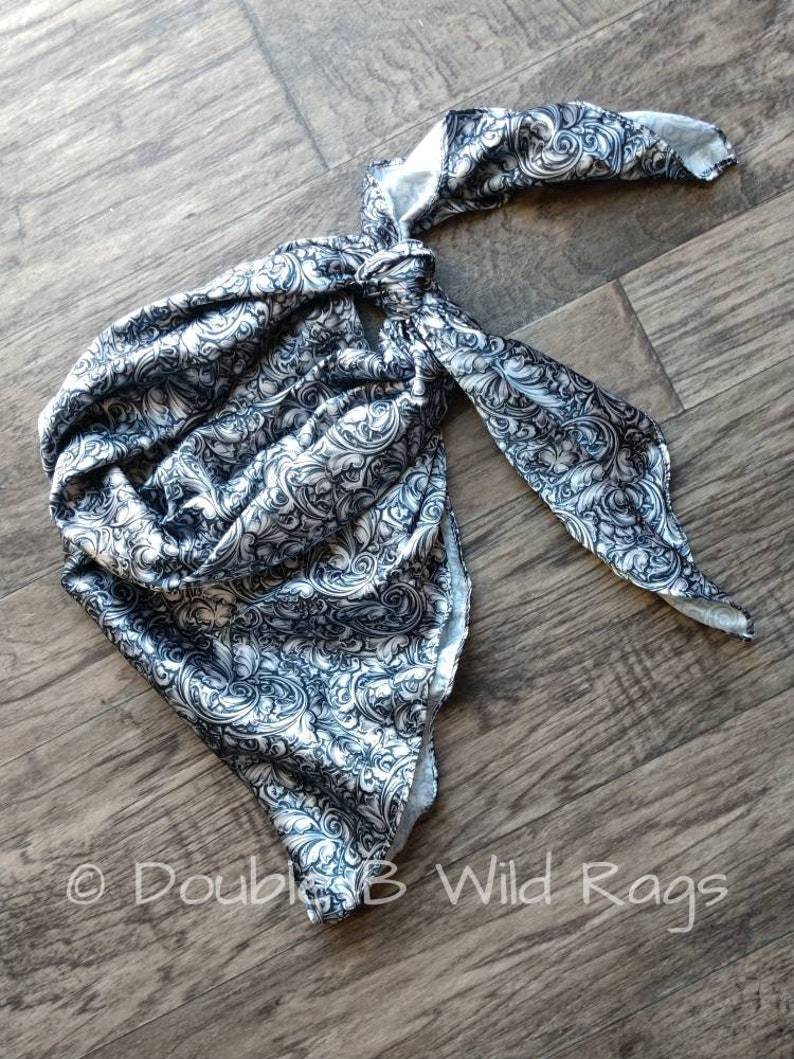 Wild Rag Engraved Sterling Silver Print Cowboy Western Neck | Etsy