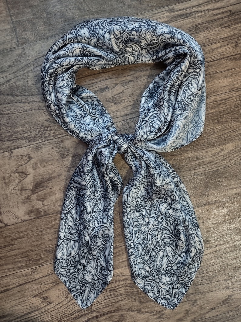 Wild Rag Engraved Sterling Silver Print Cowboy Western Neck - Etsy