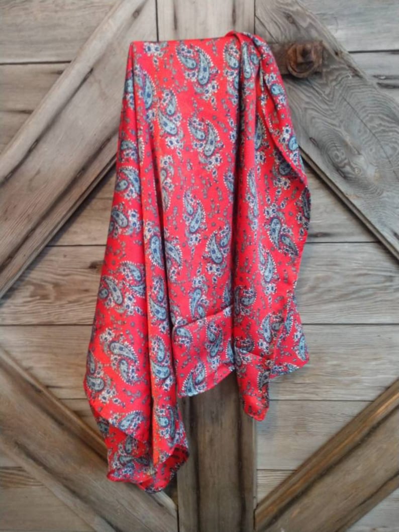 Wild Rag PAISLEY 101 Retro Red Cowboy Western Neck Scarf Bandanna by ...