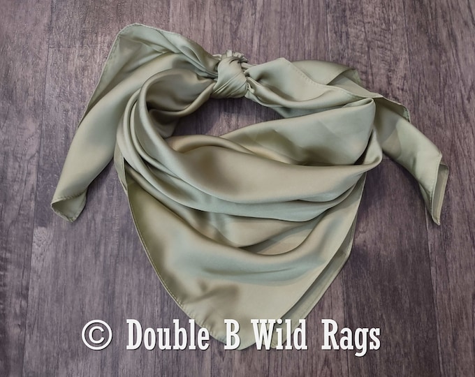 Wild Rag Light Sage Green Cowboy Western Neck Scarf Bandanna Double B ...