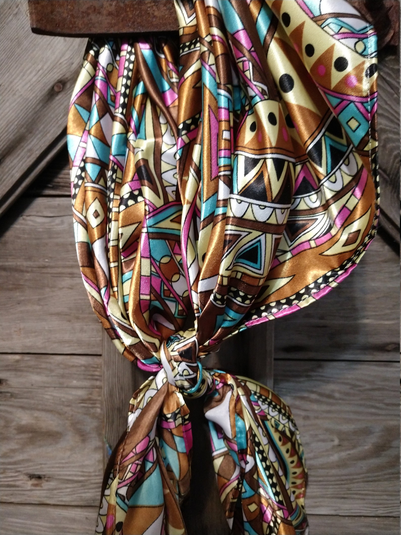 Wild Rag Brown Geo Print Cowboy Wild Rag Western Neck Scarf - Etsy