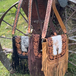 Western Fringe Purse Genuine Cowhide and Leather by Double B Wild Rags ...