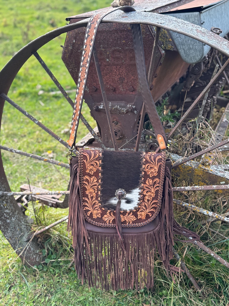 Western Fringe Purse Genuine Cowhide and Leather by Double B Wild Rags ...