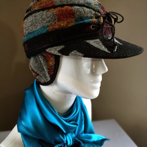 Stockman's Wool Hat BURGUNDY TEAL Aztec Pattern Railroad Cattleman's ...