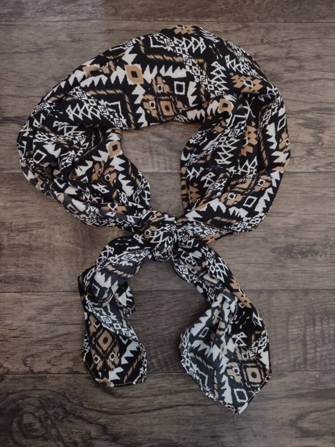 Wild Rag AZTEC 908 Khaki Tan, Black, and Ivory Print Western Cowboy ...