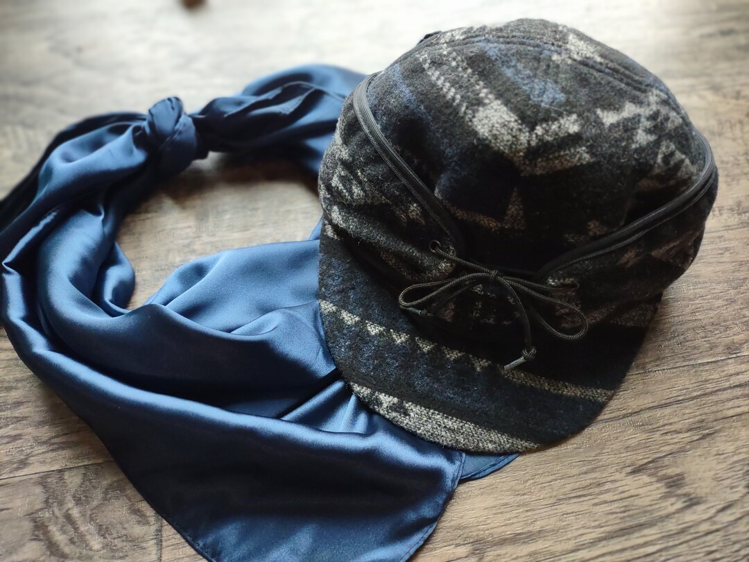 Stockman's Wool Hat NAVY BLUE Aztec Pattern Railroad Cattleman's Cowboy ...