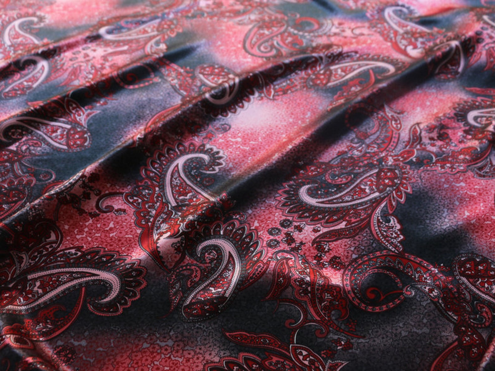 Wild Rag Red and Black Paisley Cowboy Western Neck Scarf Bandanna by ...