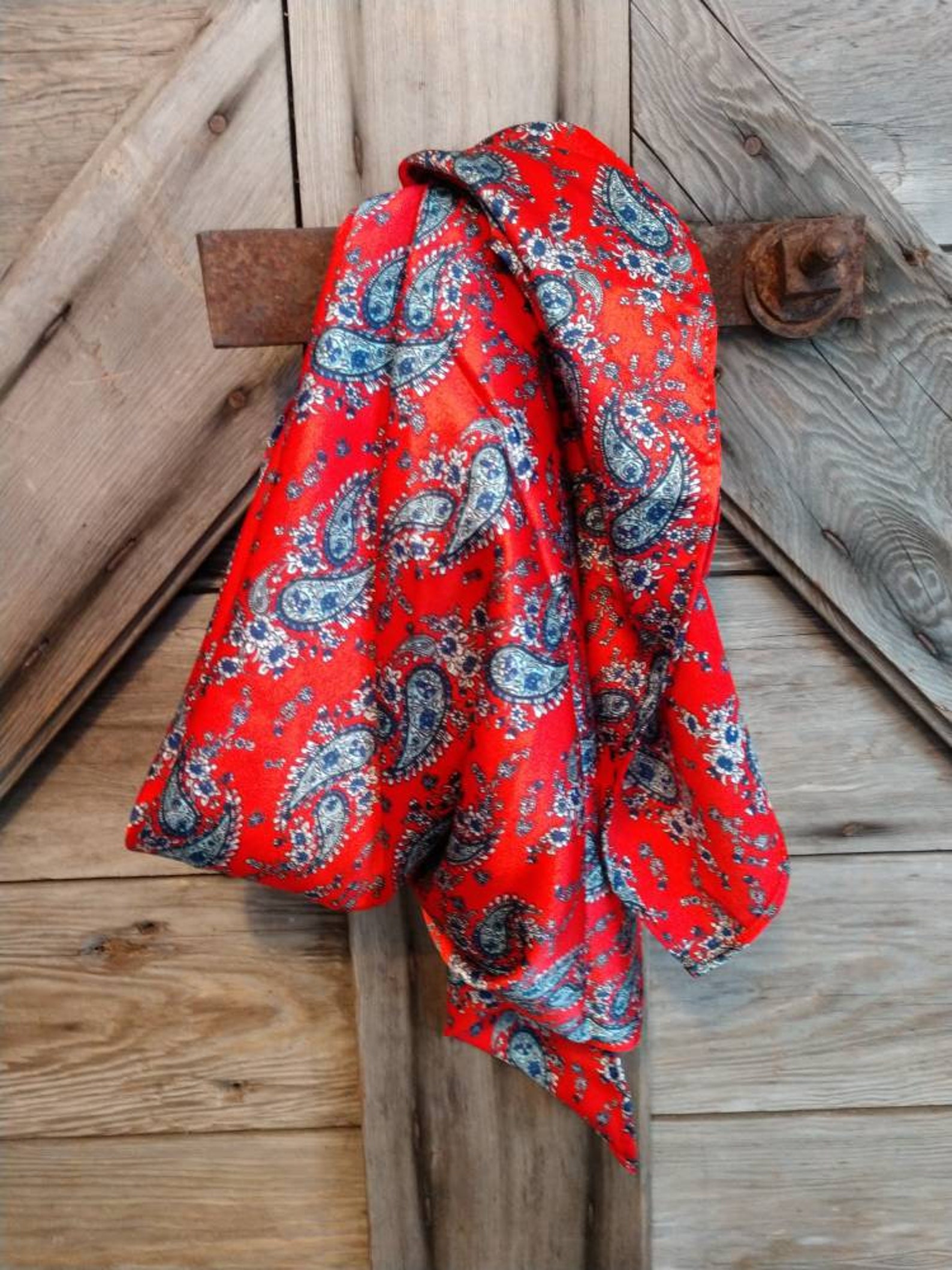 Wild Rag PAISLEY 101 Retro Red Cowboy Western Neck Scarf Bandanna by ...