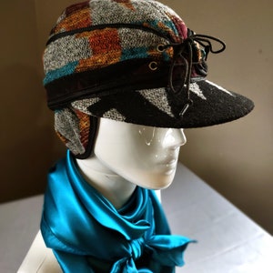 Stockman's Wool Hat BURGUNDY TEAL Aztec Pattern Railroad Cattleman's ...