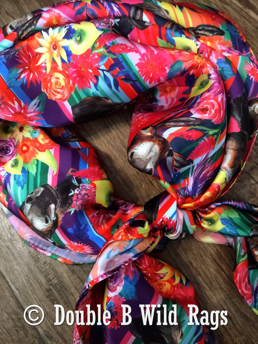 Wild Rag Donkey Burro Serape PINK Western Cowboy Neck Scarf Bandana by ...