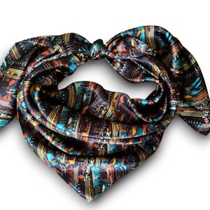 Wild Rag 100% SILK Seed Bead Native Style Cowboy Western Neck Scarf ...