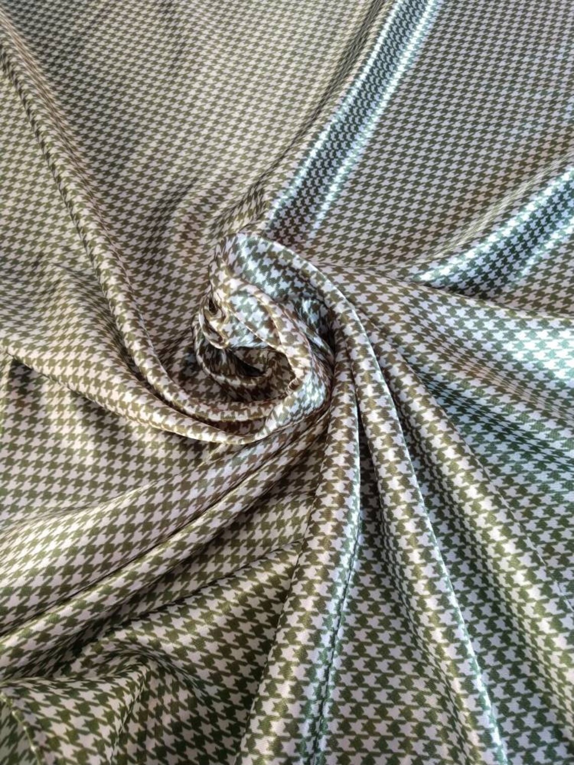 Wild Rag Dark Sage Green and White Gingham Houndstooth Cowboy Western ...