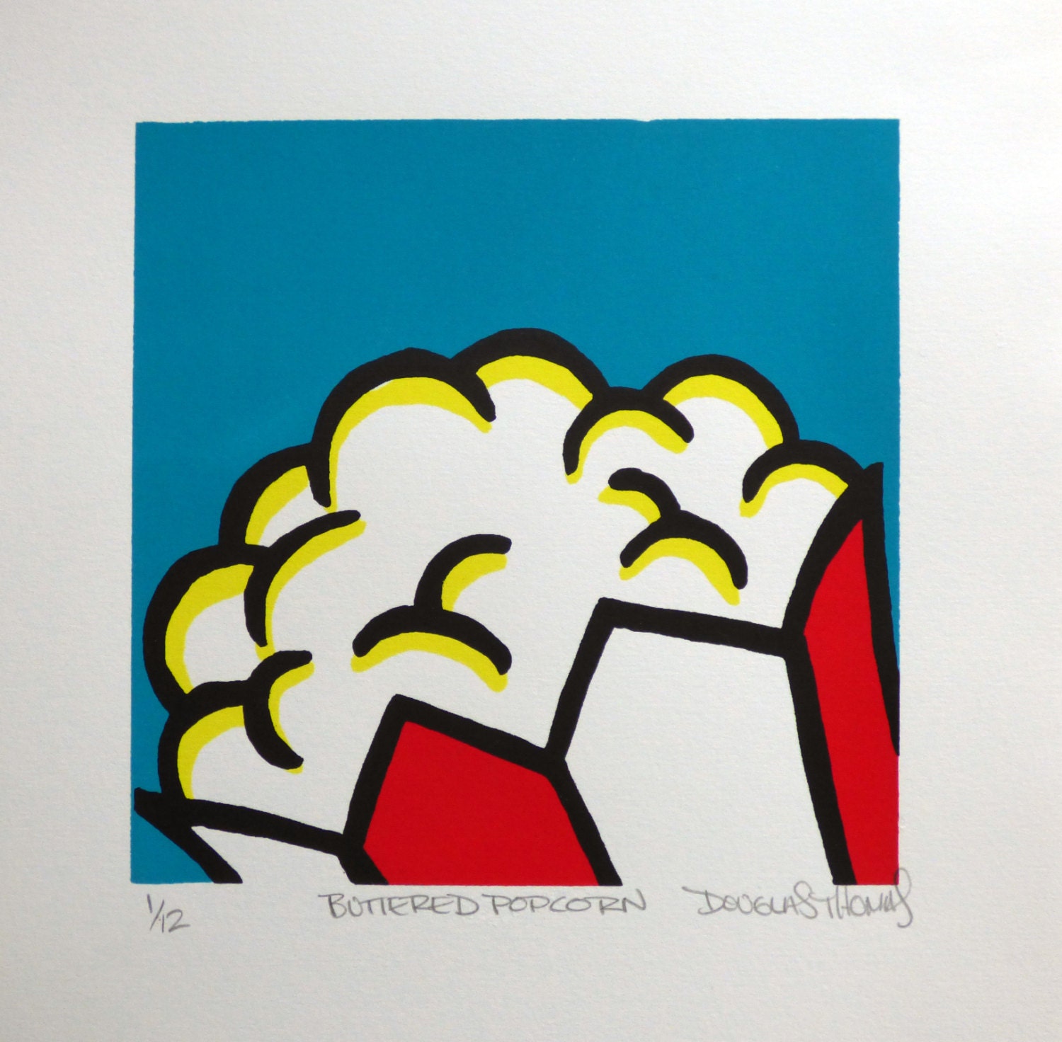 Buttered Popcorn Screenprint Art - Etsy