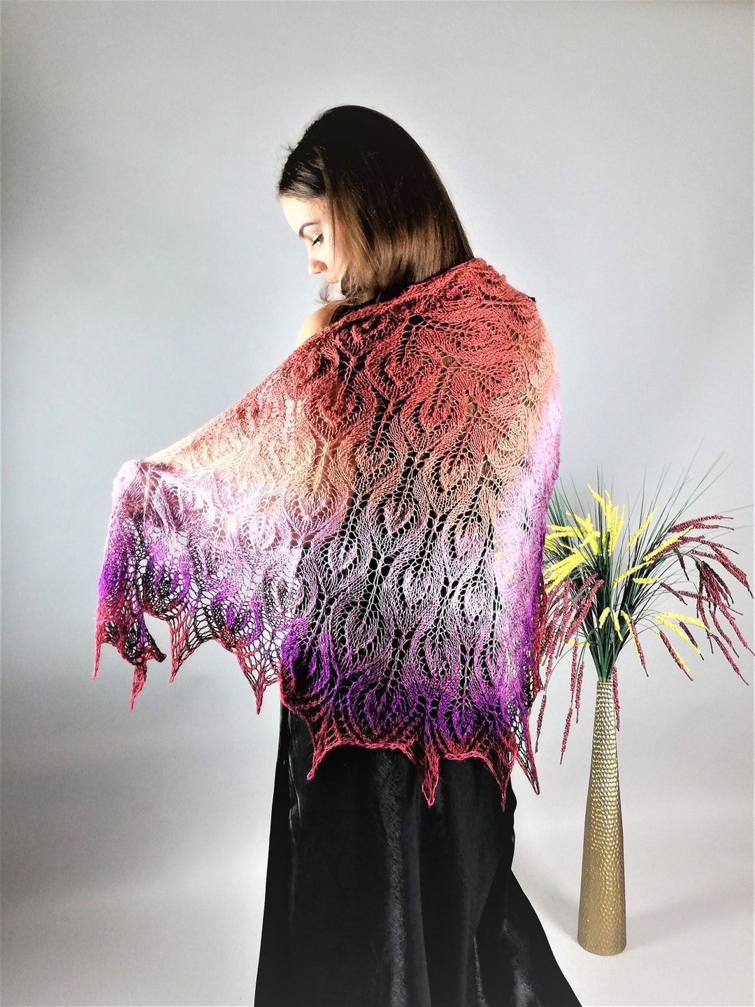 Alpaca Wool Shawl,rainbow Shawl,mohair Shawl,bridal Shawl,handmade ...