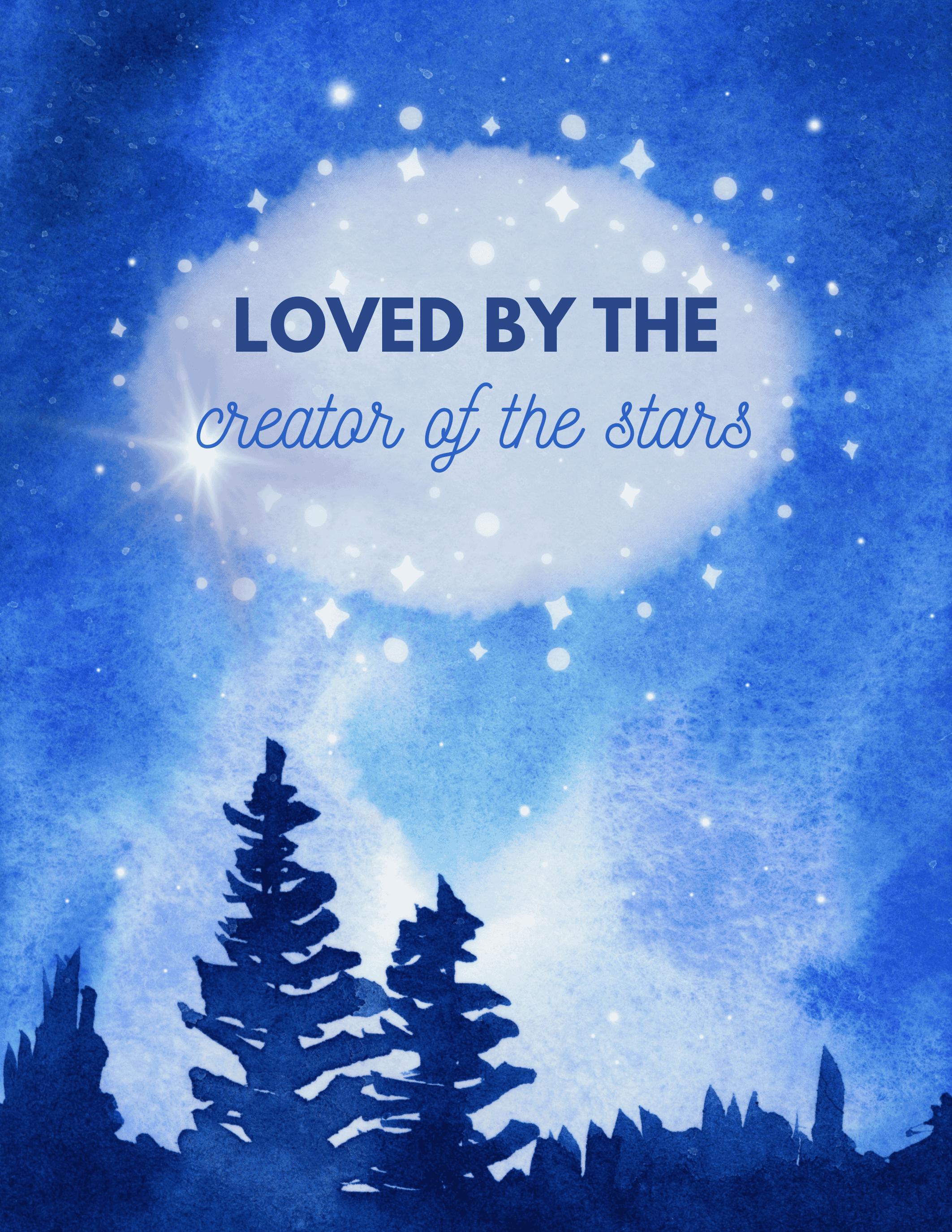 Christian Starry Night Print – Scripture Nursery Decor (digital ...