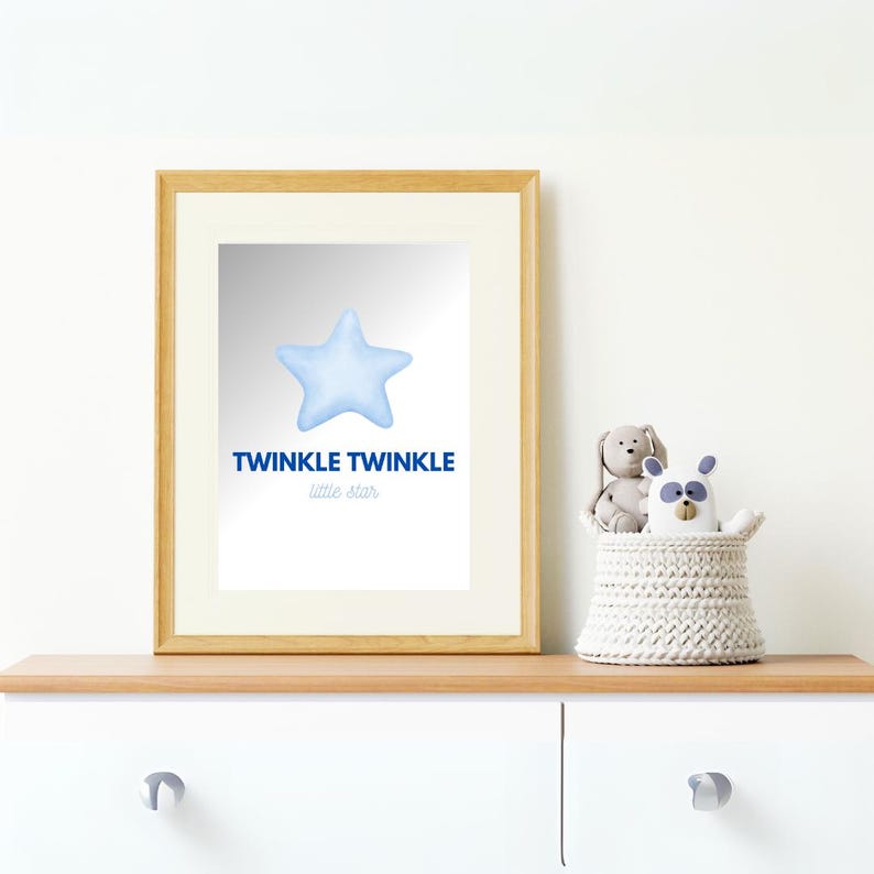 Twinkle Twinkle Little Star Nursery Wall Art Printable - Etsy