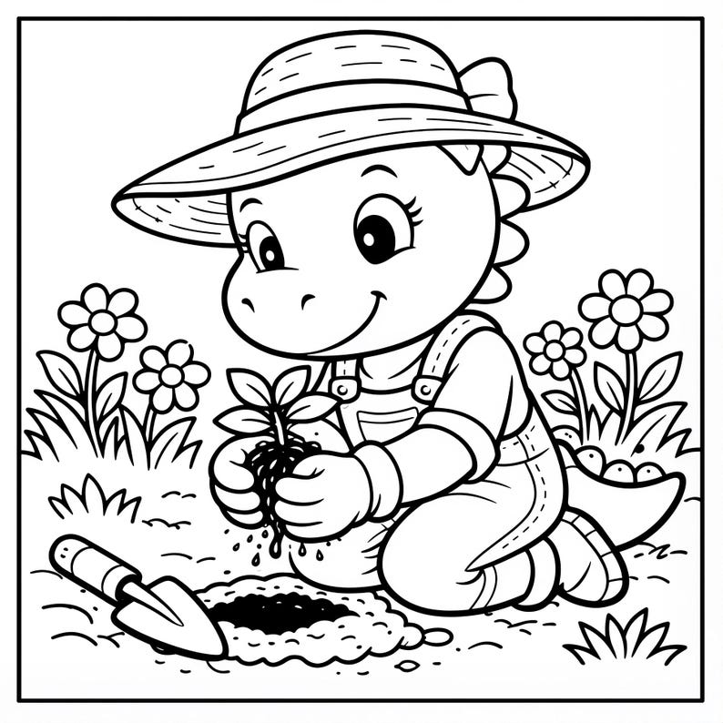 Dinosaur Friends Coloring Pages | Kids Activity Bundle (PDF Download ...
