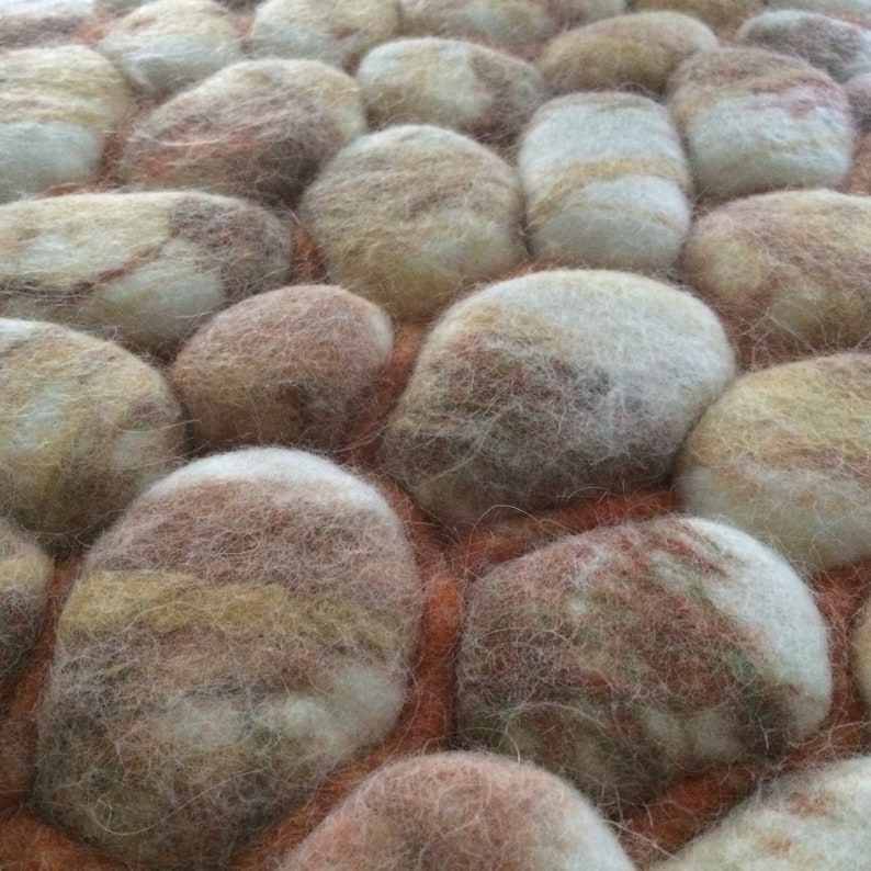 Filzsteinteppich rund 3D | Etsy